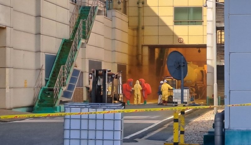 군산 OCI 공장 유해 화학물질 누출주민 19명 초등학교등으로 대피 종합 파이낸셜뉴스