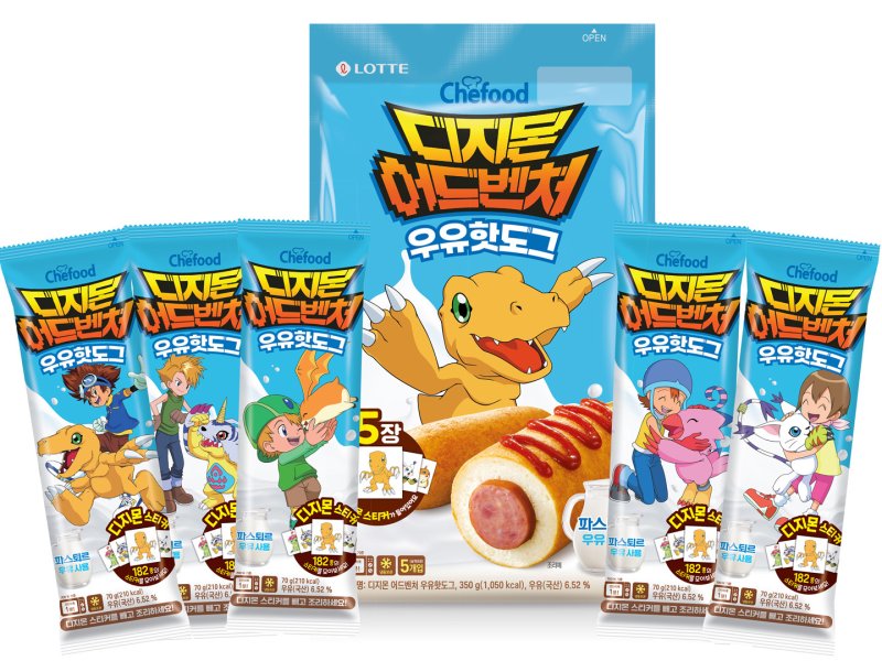 롯데제과 Chefood 디지몬 어드벤처 우유핫도그 출시 파이낸셜뉴스
