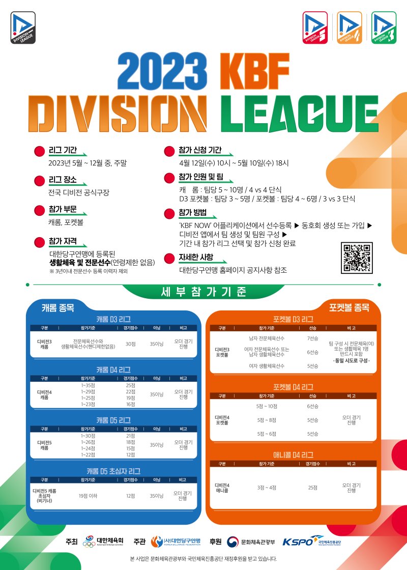 대한당구연맹, 디비전 리그 27일 개막…D3리그 확대 - 파이낸셜뉴스