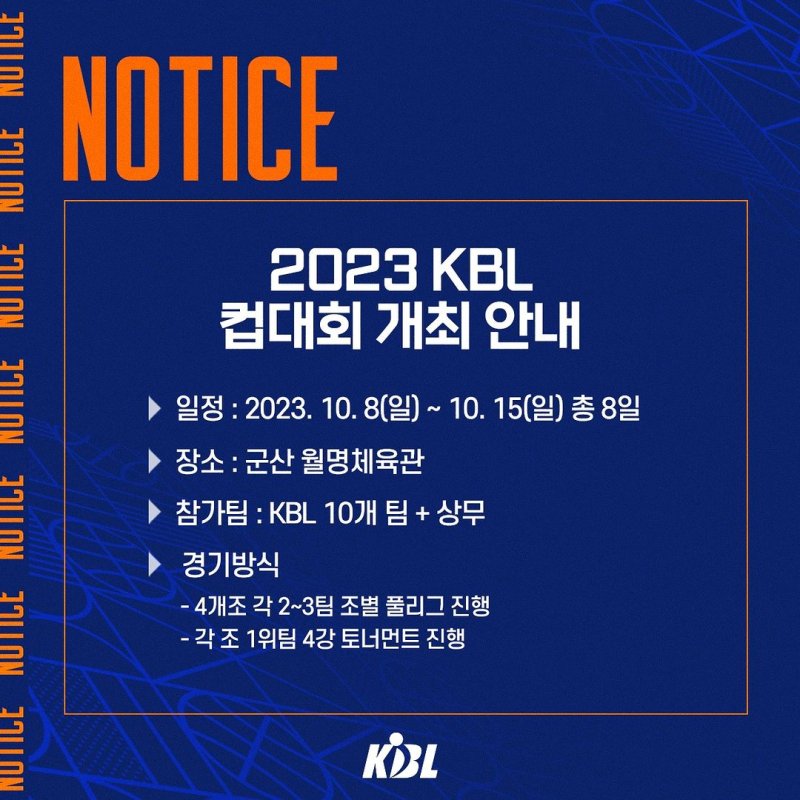 군산월명체육관서 '2023 KBL 컵대회' 10월 8~15일 개최 - 파이낸셜뉴스