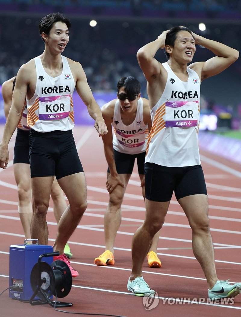 [아시안게임] 한국 남자 400m 계주, 한국타이기록으로 3위…37년 만에 메달(종합) - 파이낸셜뉴스