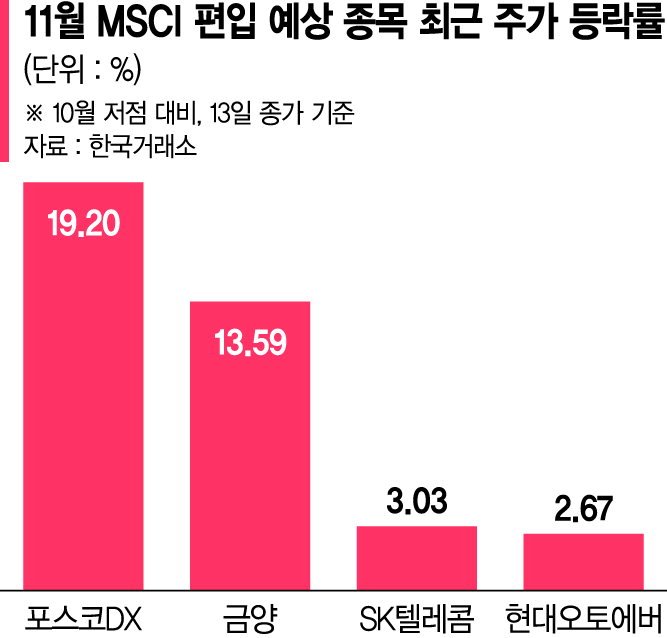 내달 MSCI 편입 기대… 포스코DX·금양으로 돈 몰려 - 파이낸셜뉴스