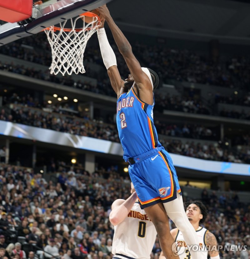 NBA 오클라호마시티, 덴버 잡고 3연승…알렉산더 40점 - 파이낸셜뉴스