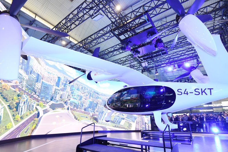 "나 지금 날고 있니"…SKT 실크기 UAM 전시 '시선강탈'[MWC 24] - 파이낸셜뉴스