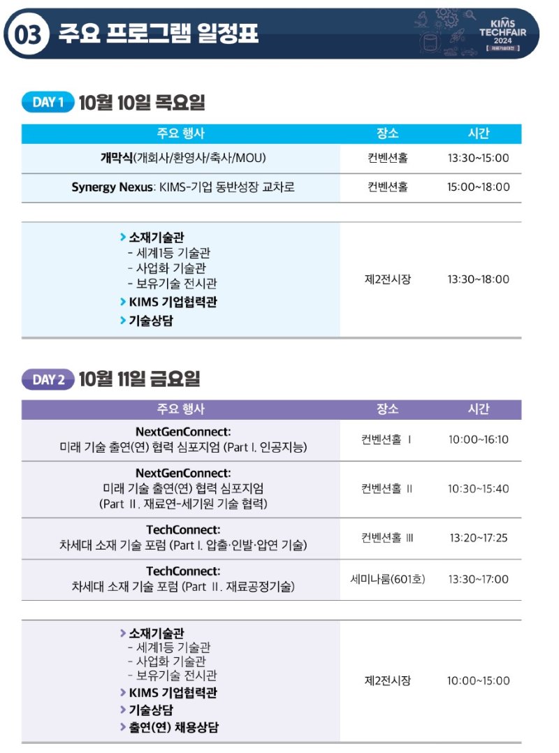 재료연구원 'KIMS TECHFAIR 2024' 10~11일 창원서 개최 - 파이낸셜뉴스