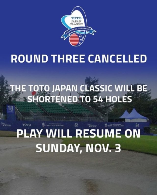 LPGA 토토 재팬 클래식 3R 태풍 탓에 연기…54홀 축소 운영 - 파이낸셜뉴스