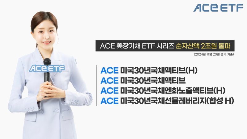 한투운용 'ACE 미국 장기채 ETF' 4종 순자산 2조원 돌파 - 파이낸셜뉴스