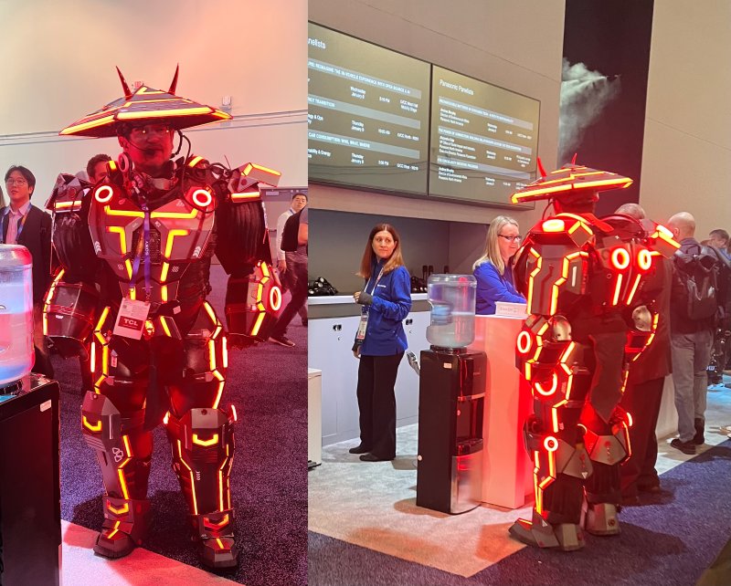 최첨단 기술쇼에 '이색 복장' 개인 참가자 주목[CES 2025] - 파이낸셜뉴스